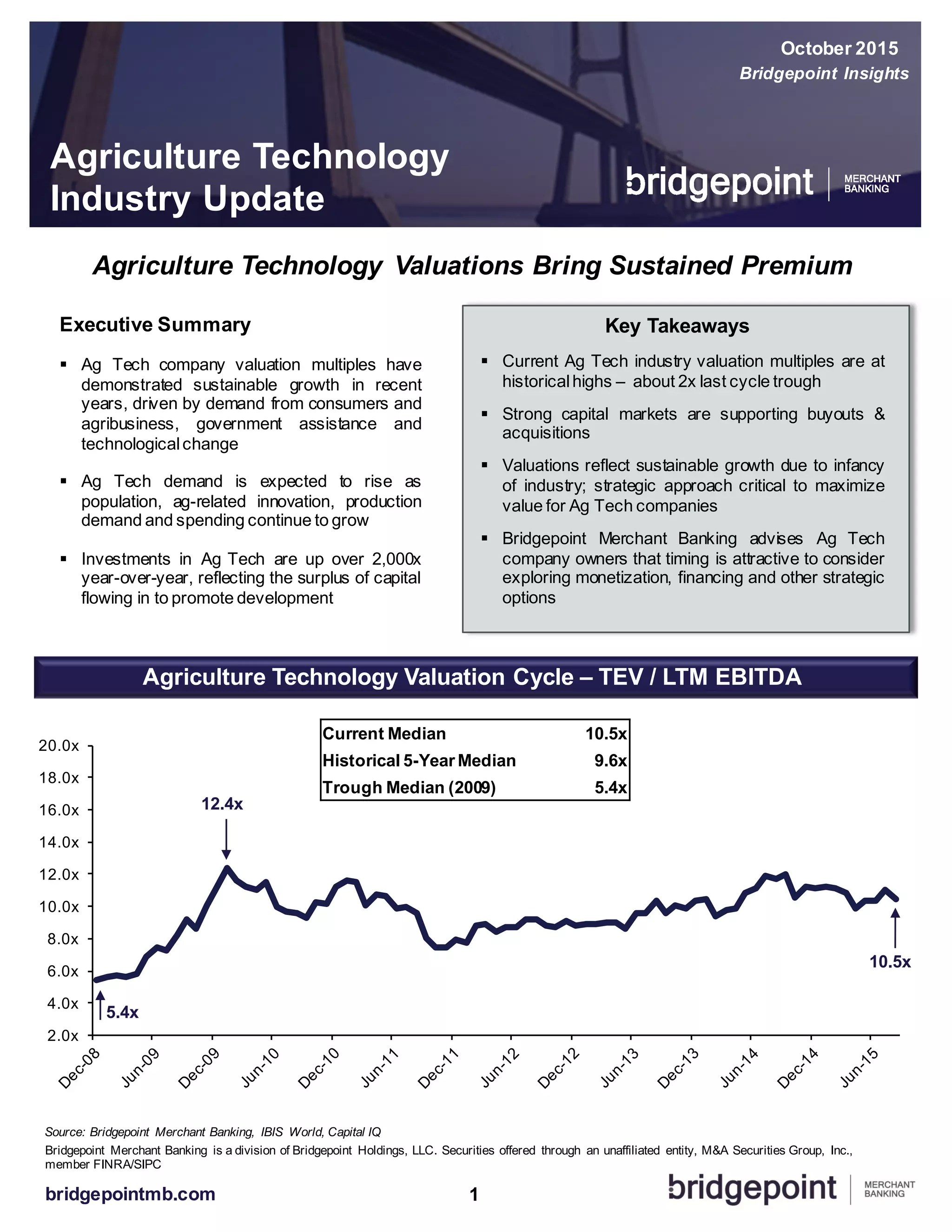 Agriculture Technology Industry Update, October 2015 | PDF
