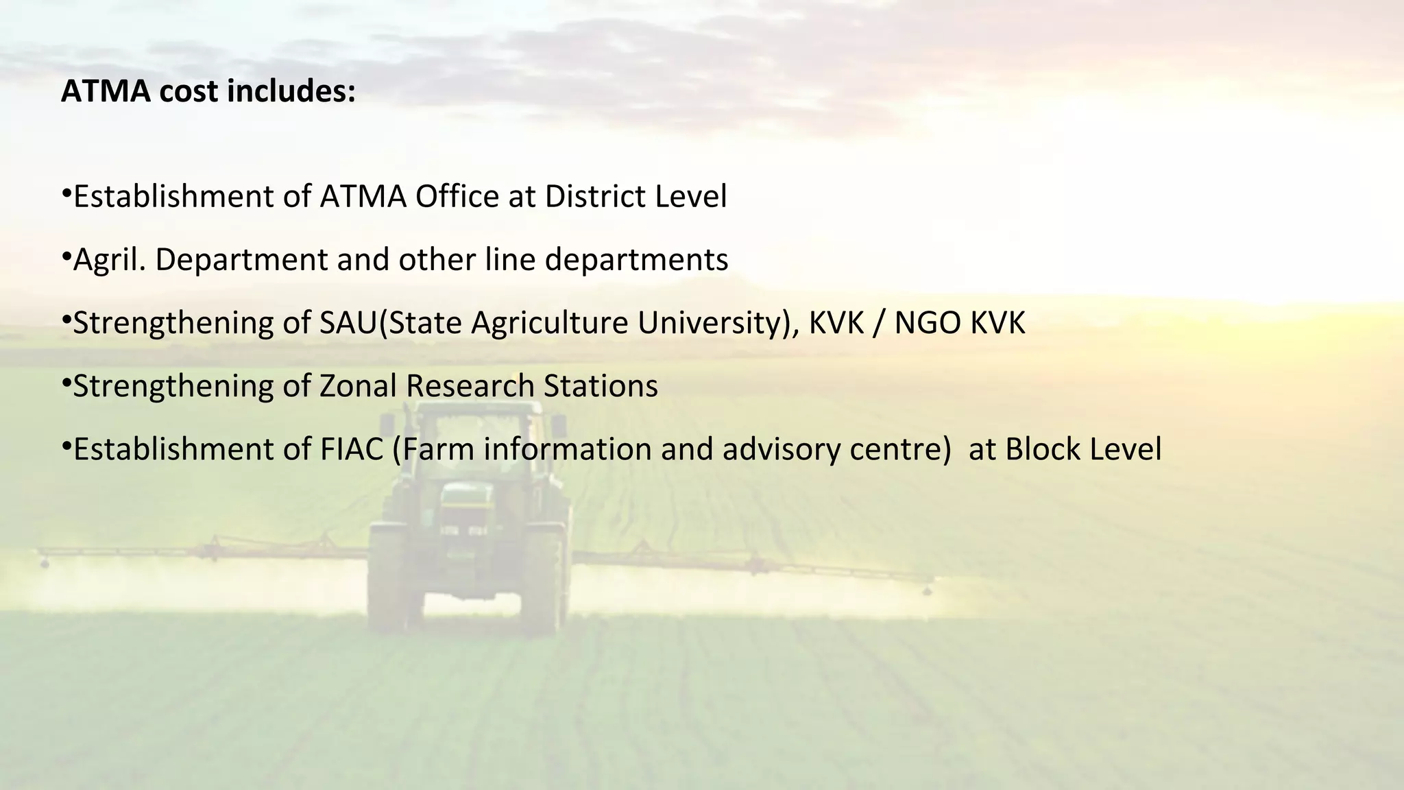 Agriculture technology management agency (ATMA) | PPT