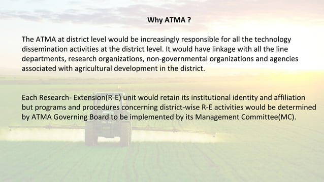 Agriculture technology management agency (ATMA) | PPT | Agriculture ...