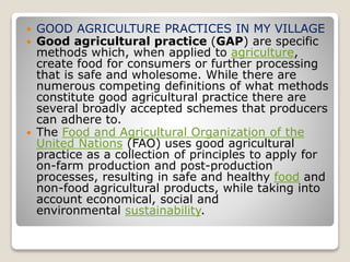 good agriculture practices | PPTX