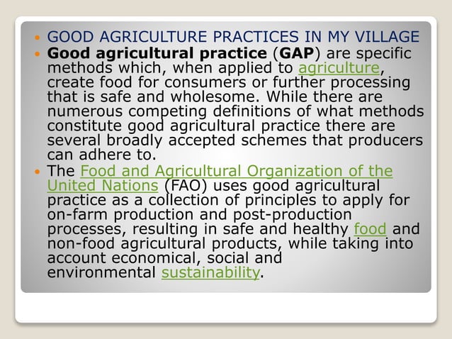 good agriculture practices | PPT