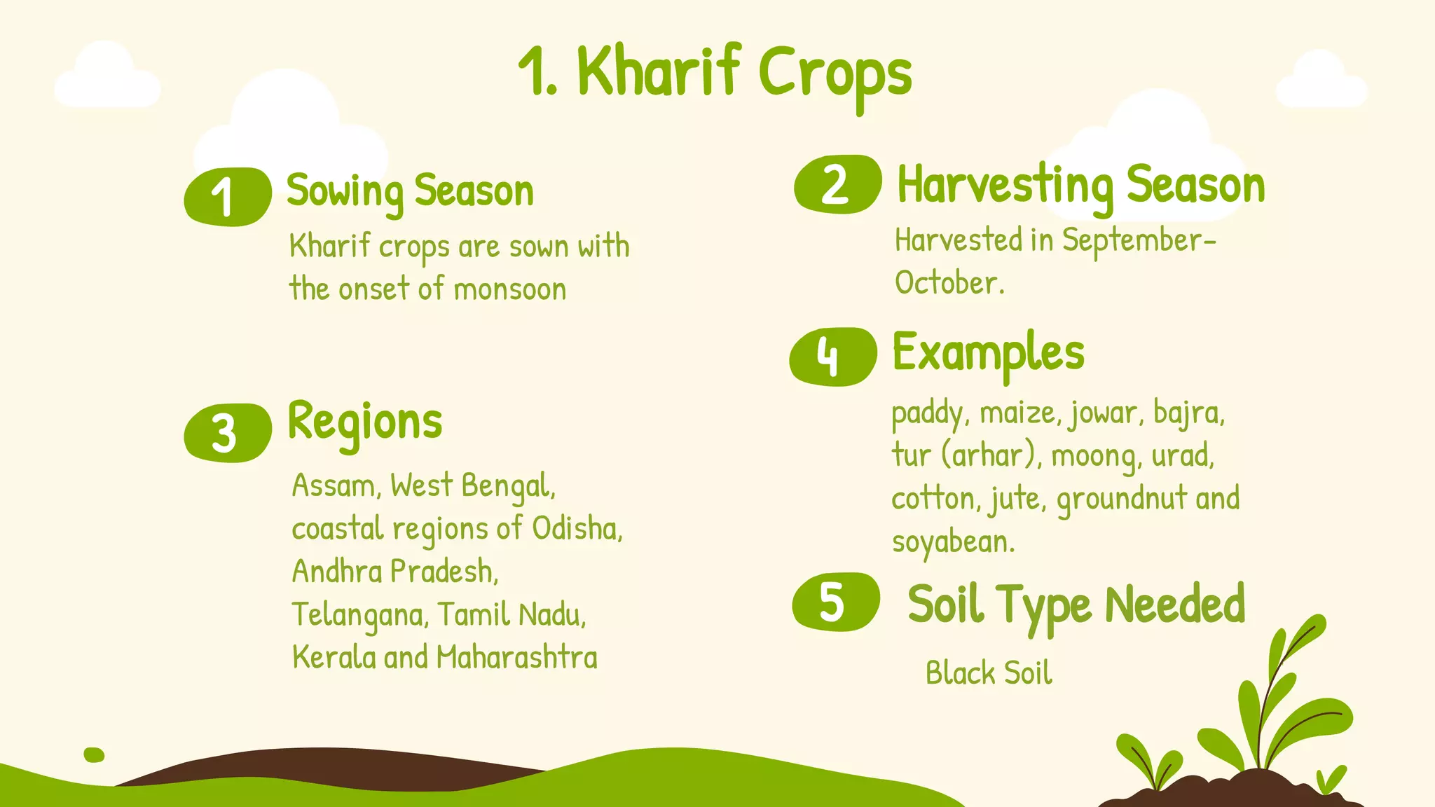 Agriculture x a cropping pattern and major crops (rice and wheat) | PPTX