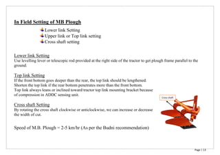 Agriculural Machinery (Primary-Secondary Tillage) | PDF