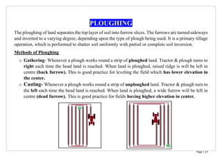 Agriculural Machinery (Primary-Secondary Tillage) | PDF