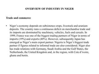 Agricuture industry of niger gcsr | PPT