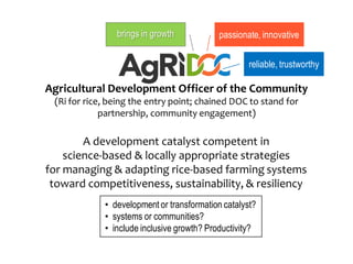 AgRiDOC: A New Breed of Agricultural Development of Extension Officers ...