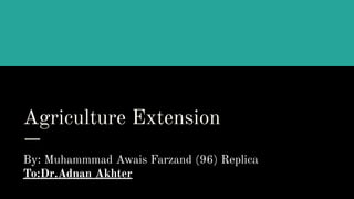 Agri extension programmes in punjab pakistan | PDF