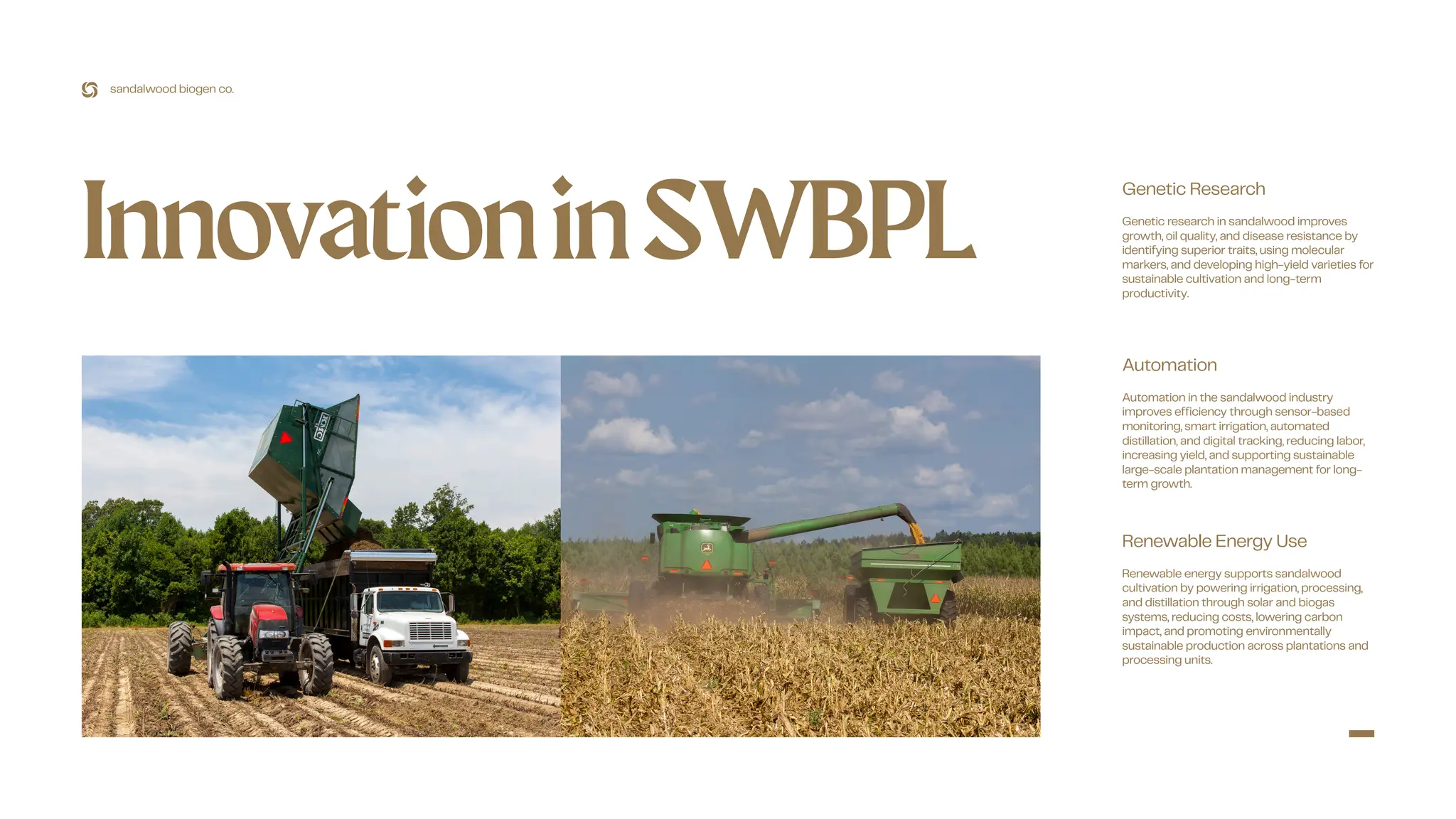 Sandalwood BioGen Progress & Innovation! | PDF