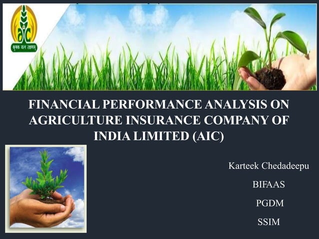 FINANCIAL PERFORMANCE ANALYSIS ON AGRICULTURE INSURANCE COMPANY OF ...