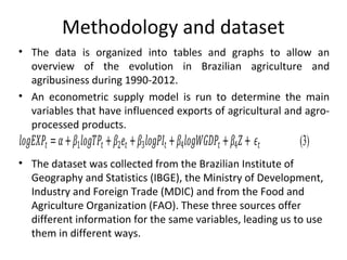 What explains the intensification of Brazilian agricultural production ...