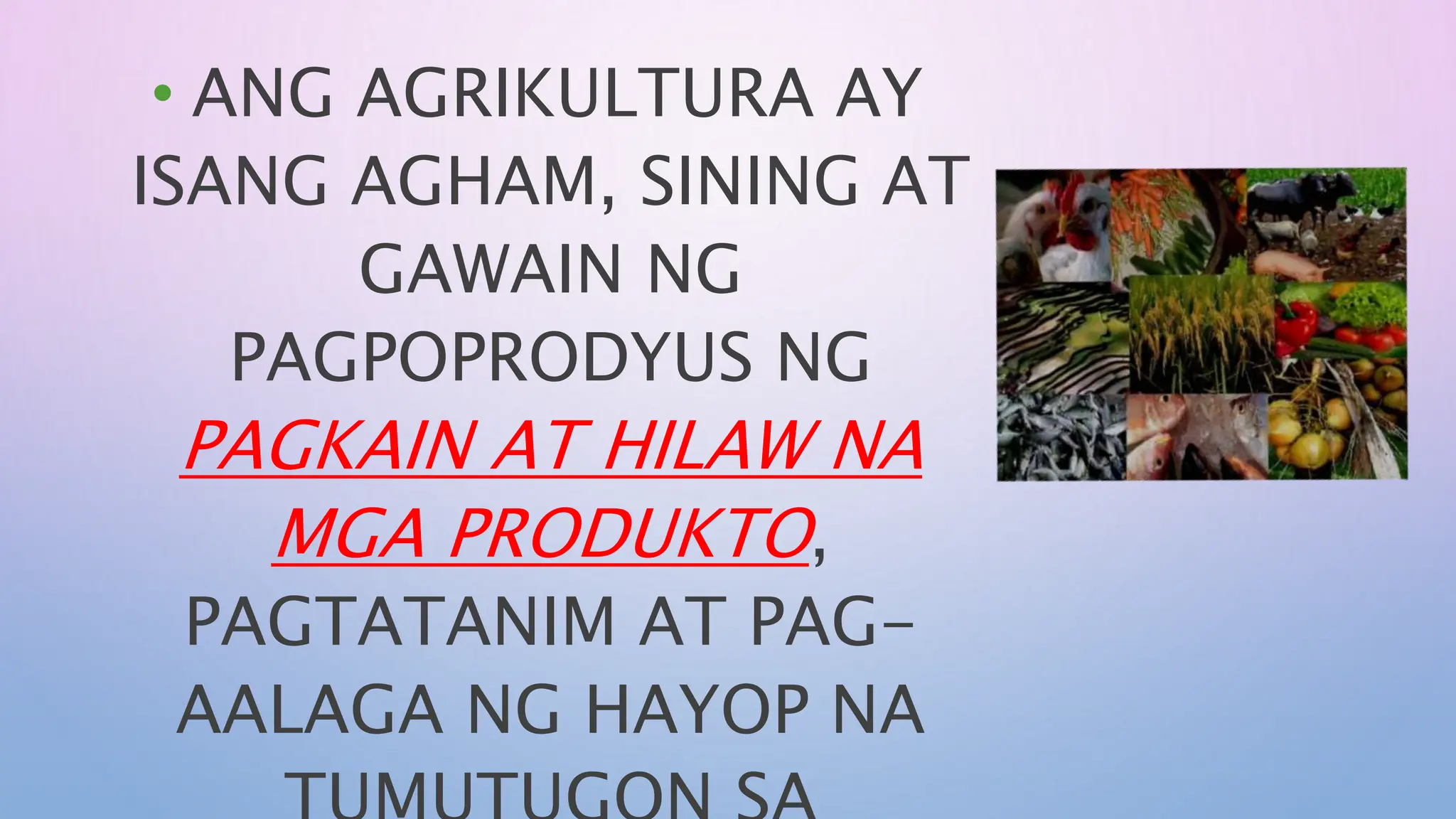 ANG SEKTOR NG agrikultura.pptx QUARTER 4 | PPTX
