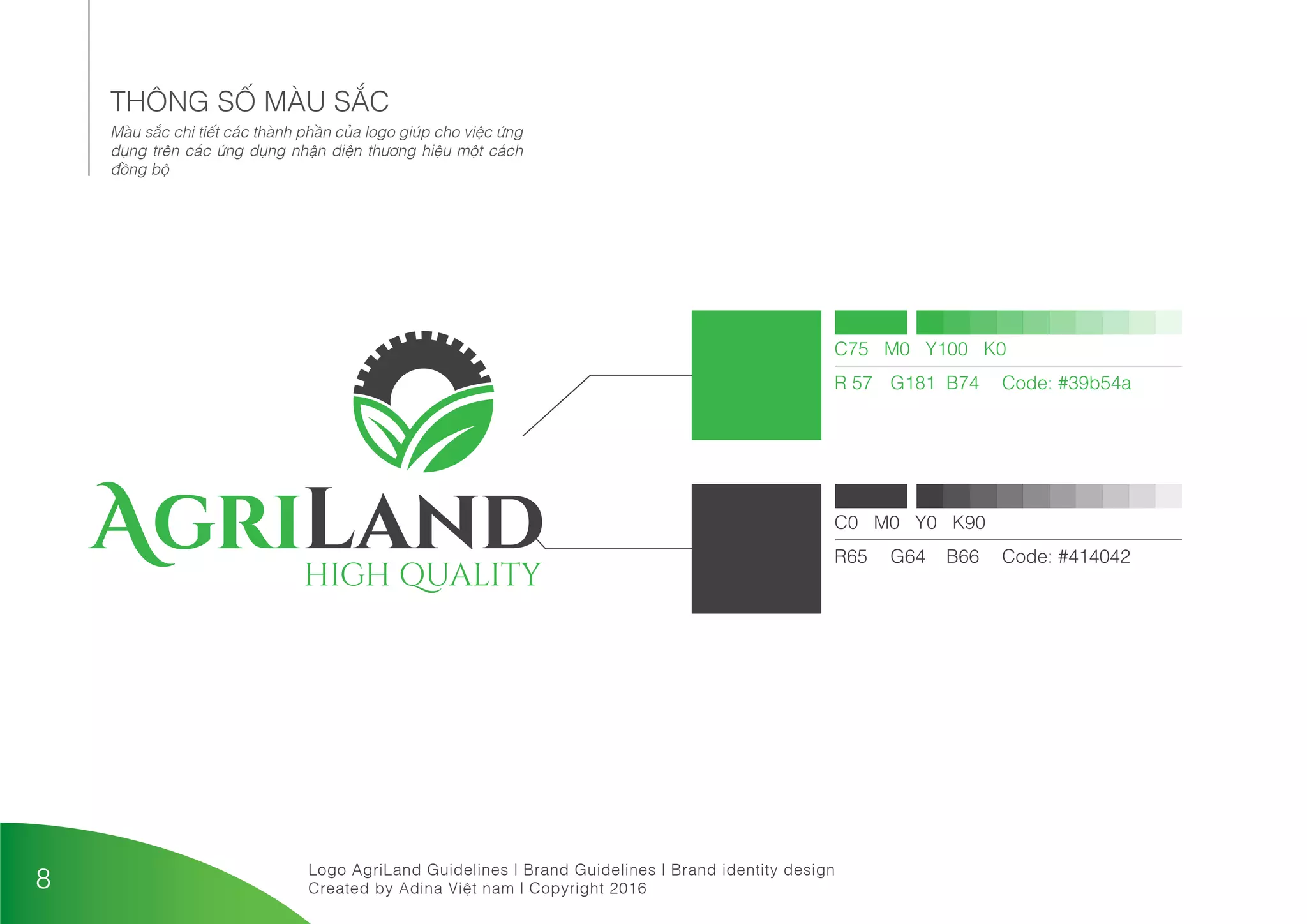 Thiết kế logo Agriland brand guidelines | PDF