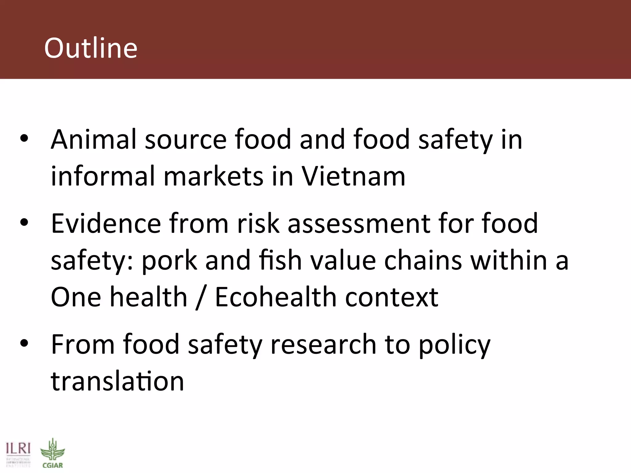 Risk Assessment For Food Safety Management In Vietnam Ppt