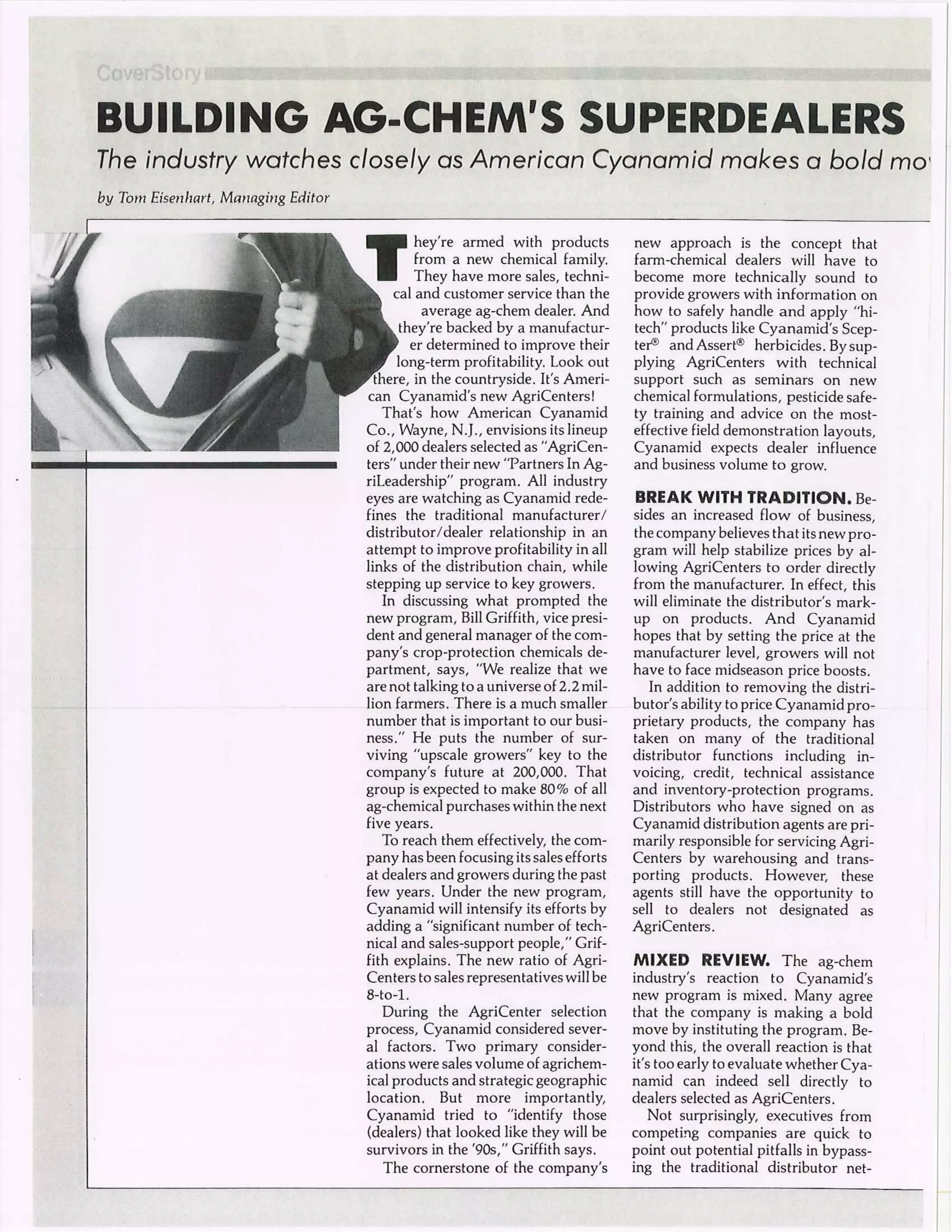 American Cyanamid New Dealer Program ArgiCenters- Agri Marketing | PDF