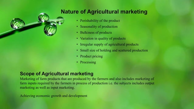 Agricultural marketing | PPTX | Agriculture | Industries