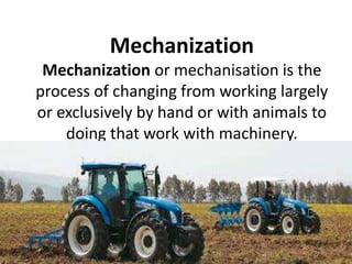 Agri mechanization | PPT