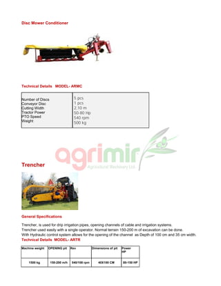 Agrimir Farm Equipment Manufacturer | PDF | Agriculture | Industries