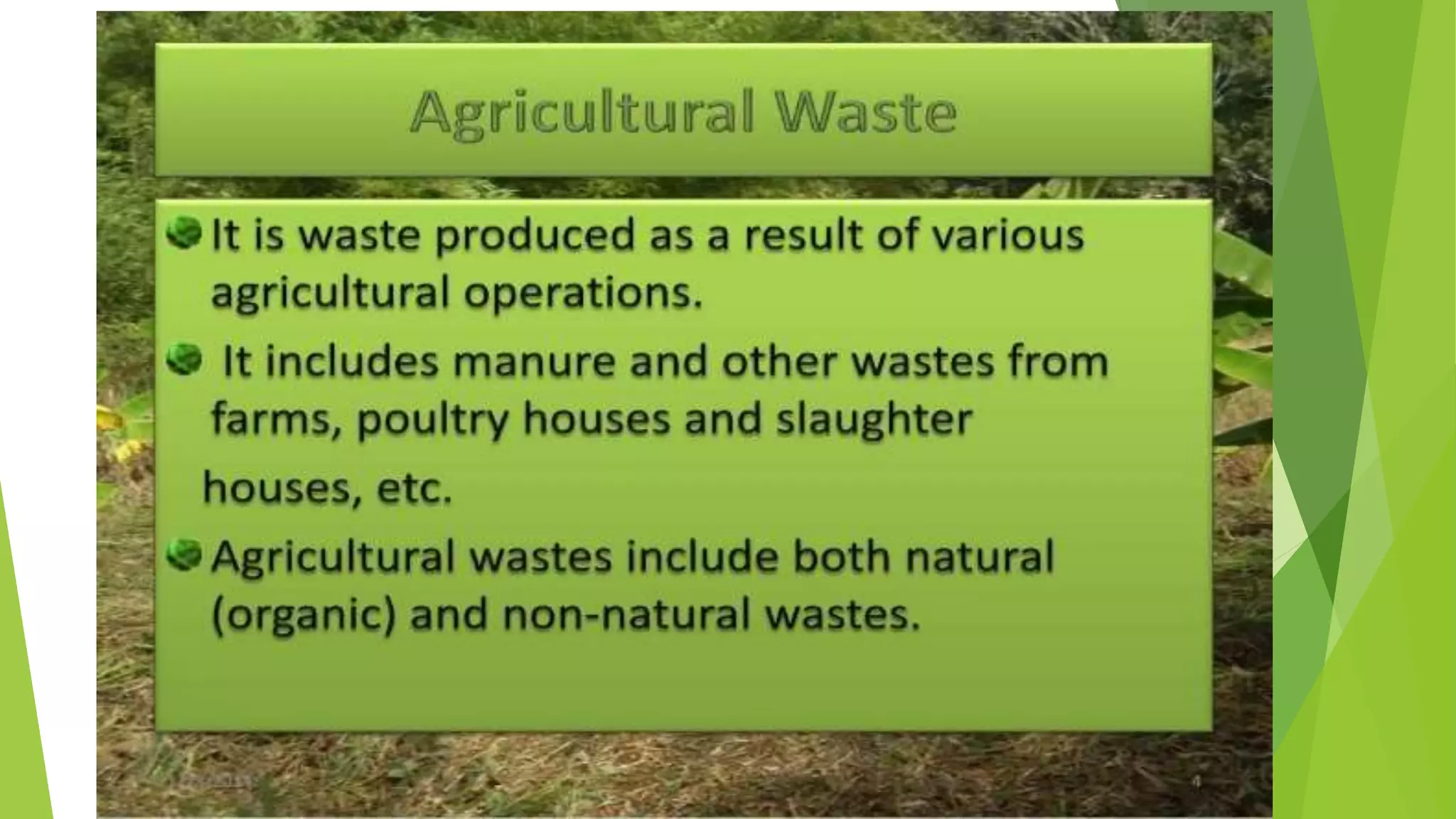 Agricultural waste management | PPTX | Agriculture | Industries