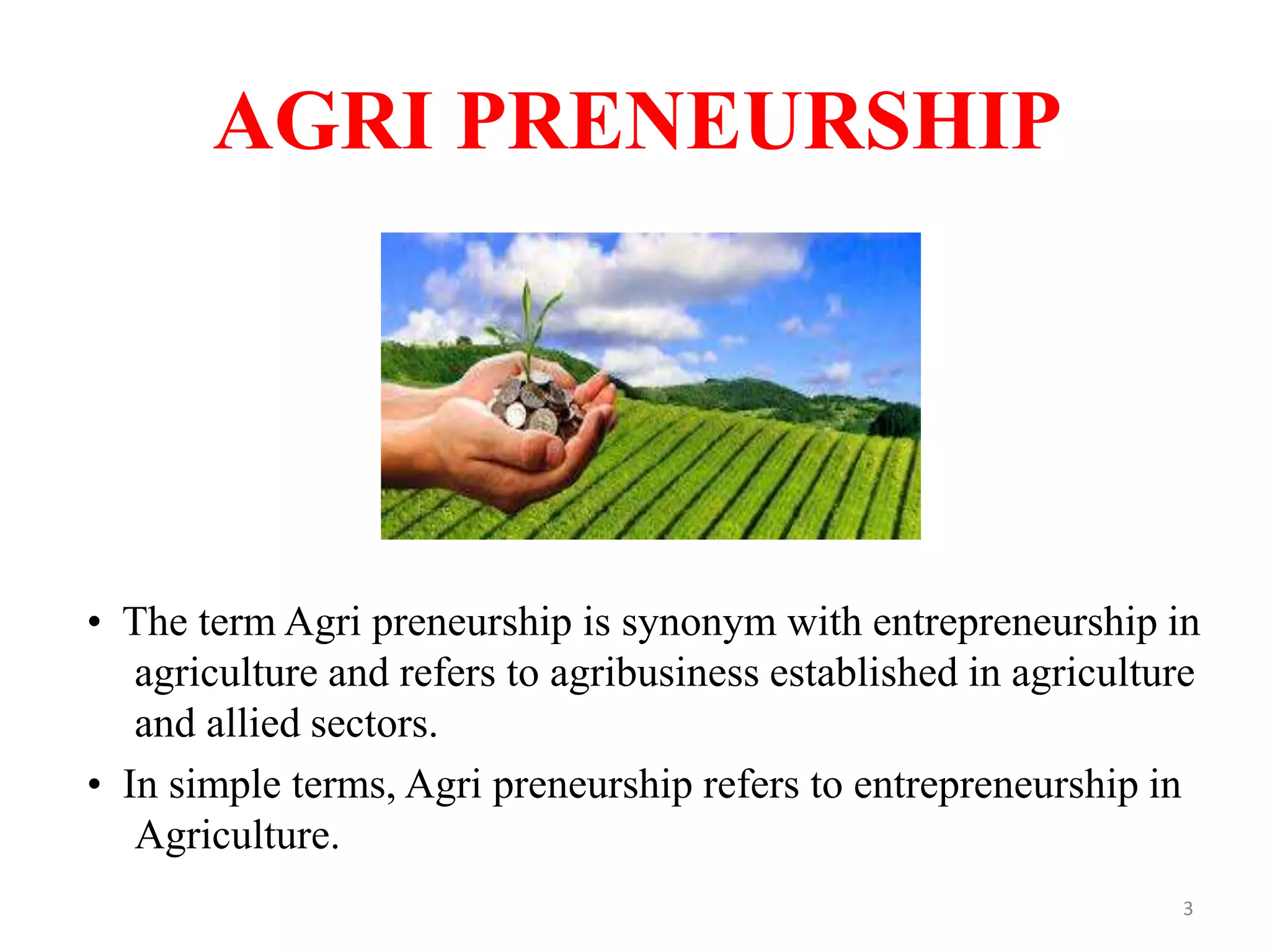 Agri preneurship | PPTX