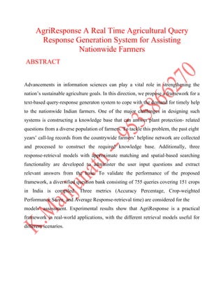 AgriResponse A Real Time Agricultural Query Response Generation System.docx
