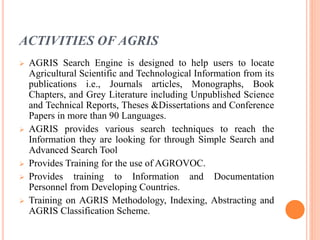 International System for Agricultural Science and Technology (AGRIS) by ...
