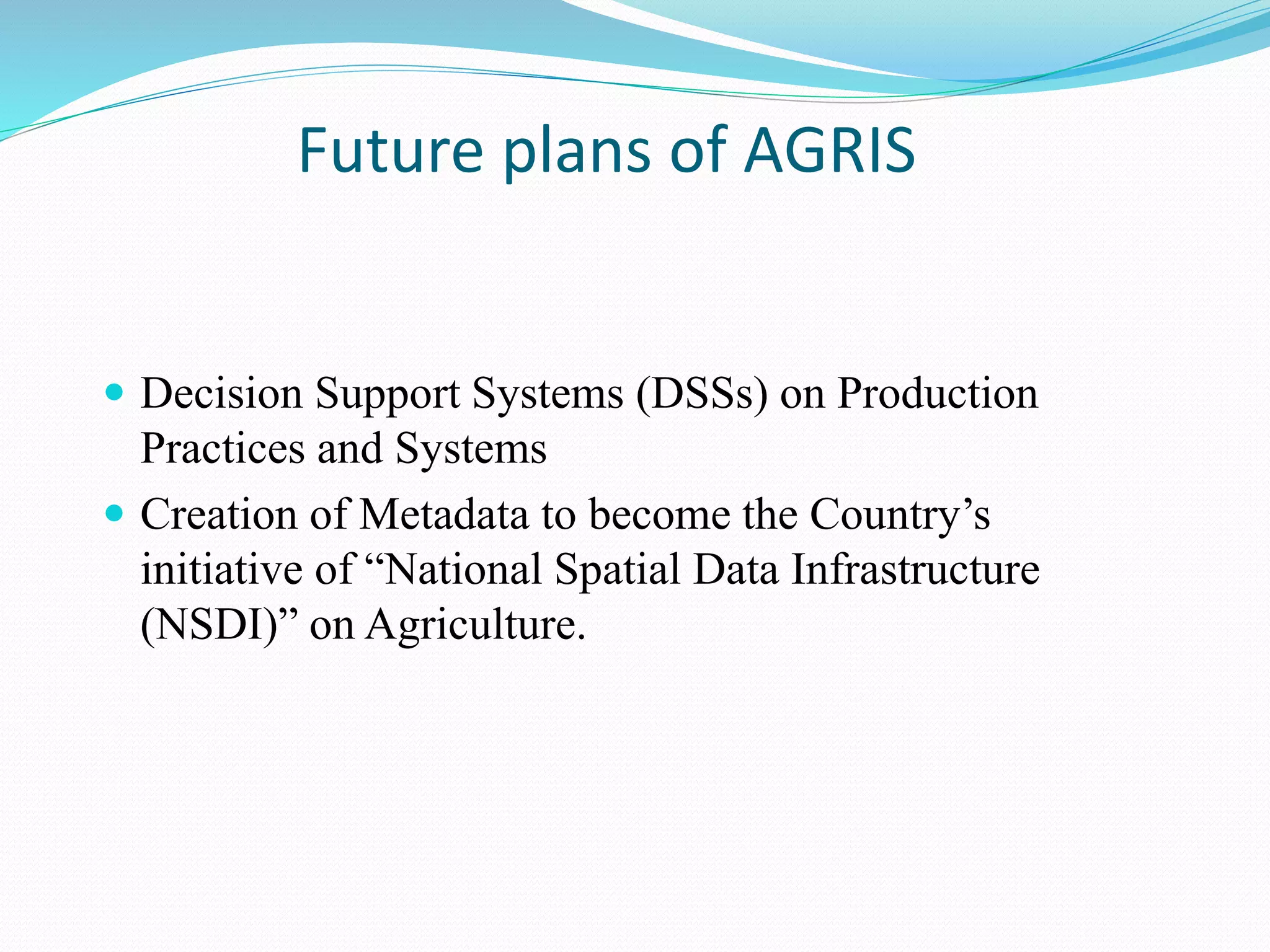 AGRIS (agricultural information system) | PPTX
