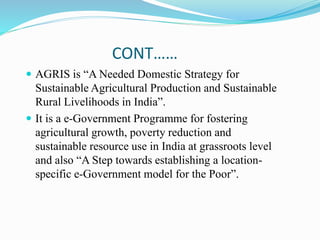 AGRIS (agricultural information system) | PPTX