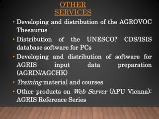 Agris (agricultural information system) | PPTX