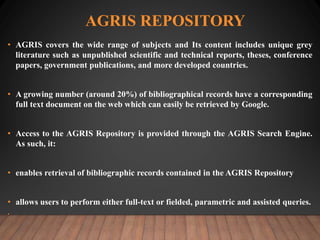 Agris (agricultural information system) | PPTX