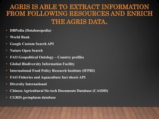 Agris (agricultural information system) | PPTX