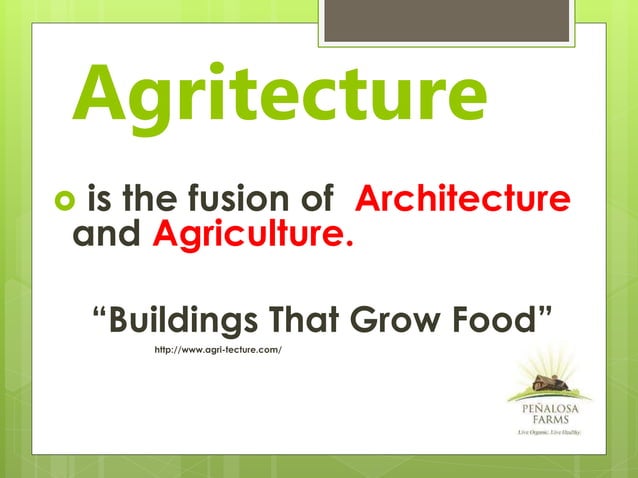 Agritecture: Fusion of Agriculture and Architecture | PDF