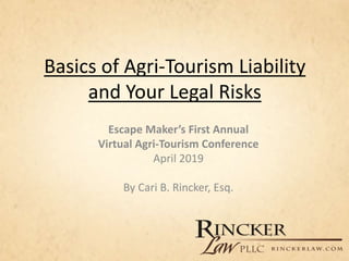 Legal Issues as it Applies to Agritourism | PPTX