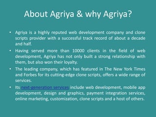 Agriya services | PPT