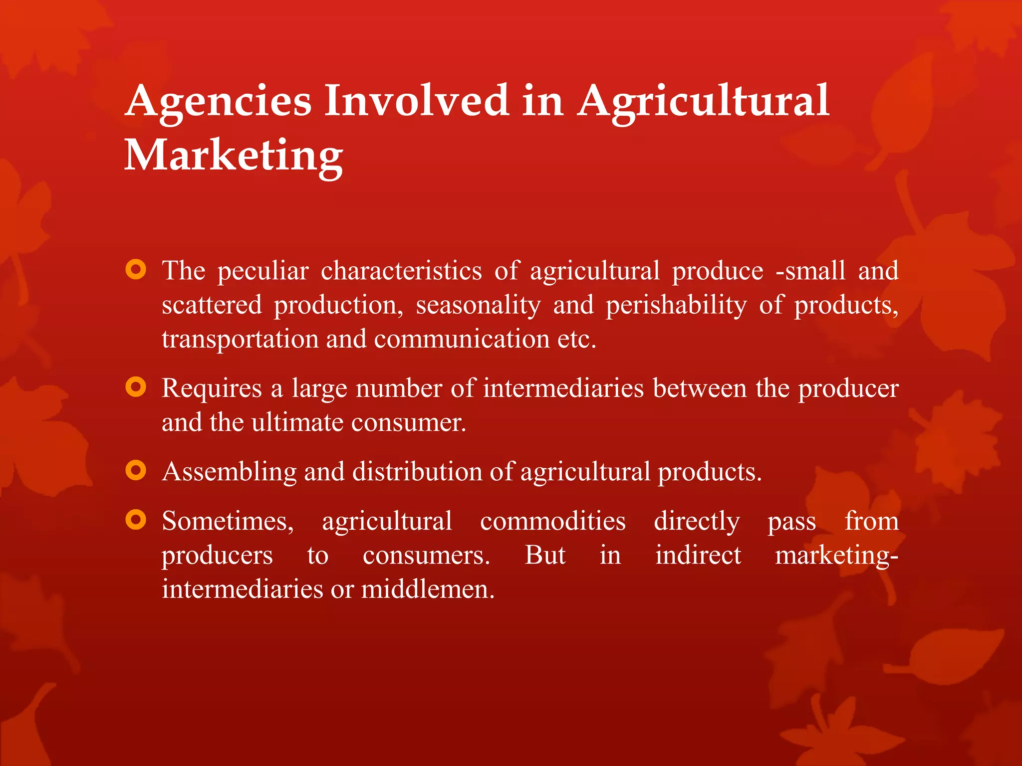 Agricultural Marketing Institutions | PPT