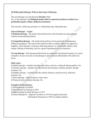 AGRO-111-PRINTED-SHORT-NOTE.pdf AGRO-111-PRINTED-SHORT | PDF | Agriculture | Industries