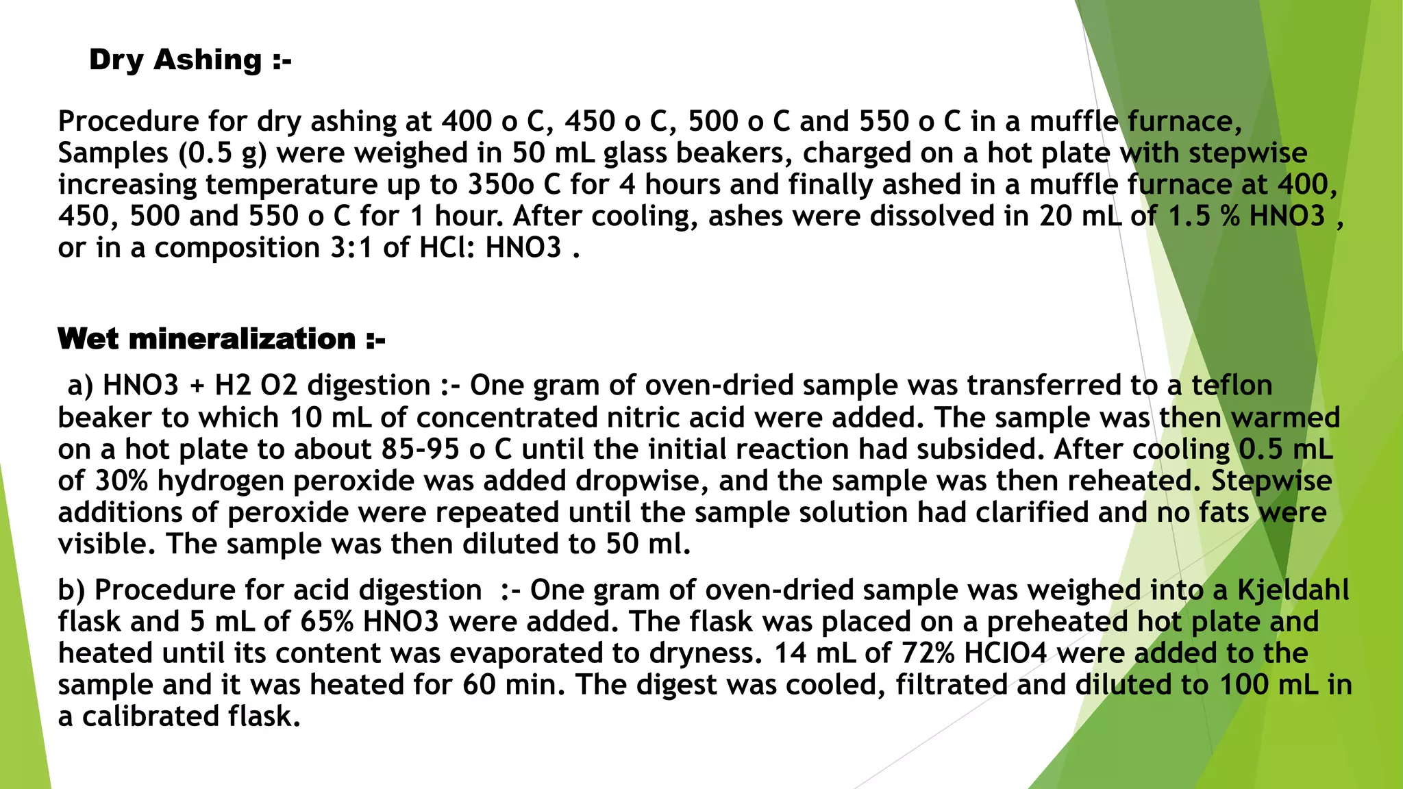 Different methods of phosphorus determination in plants | PPTX