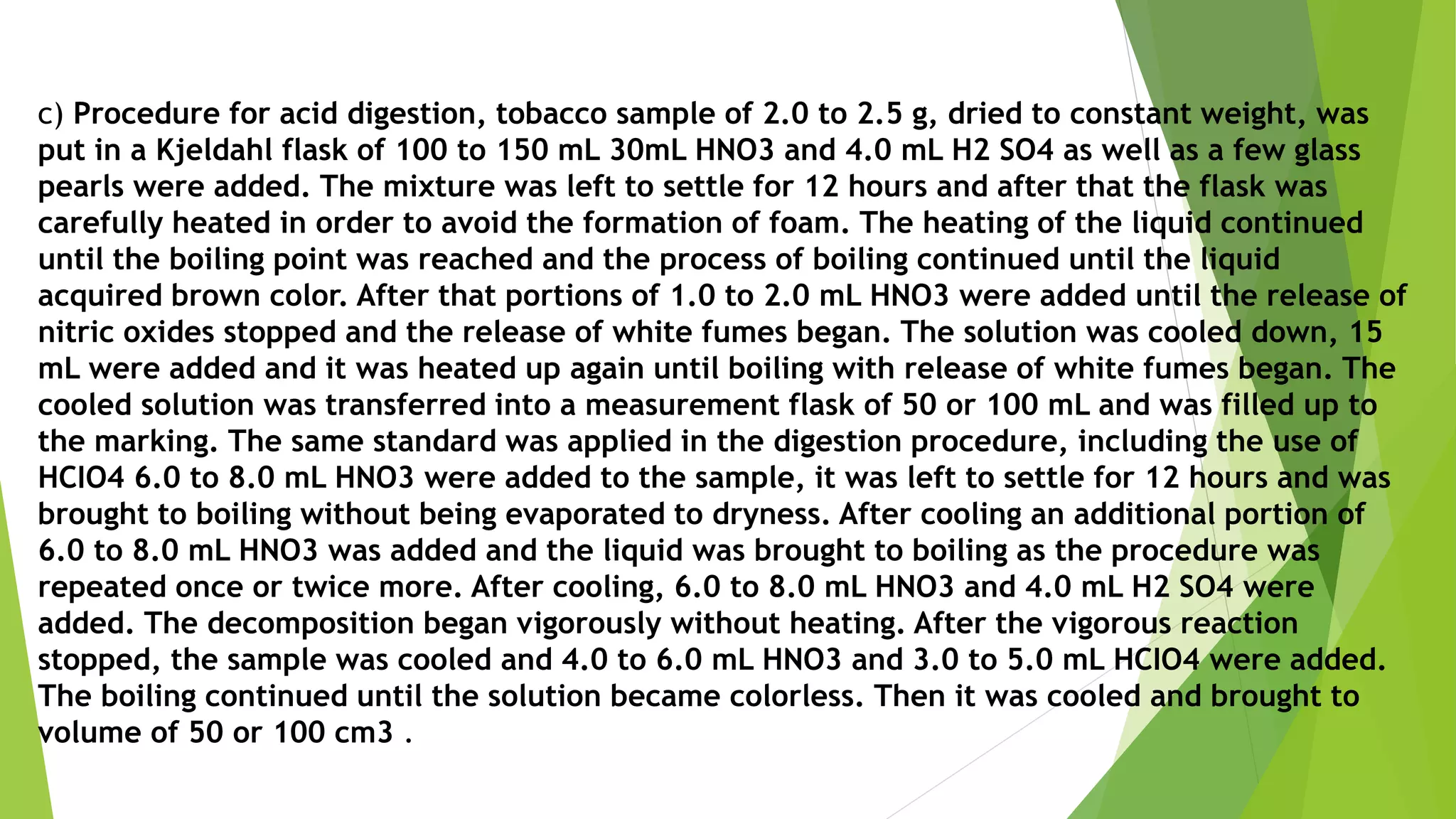 Different methods of phosphorus determination in plants | PPTX