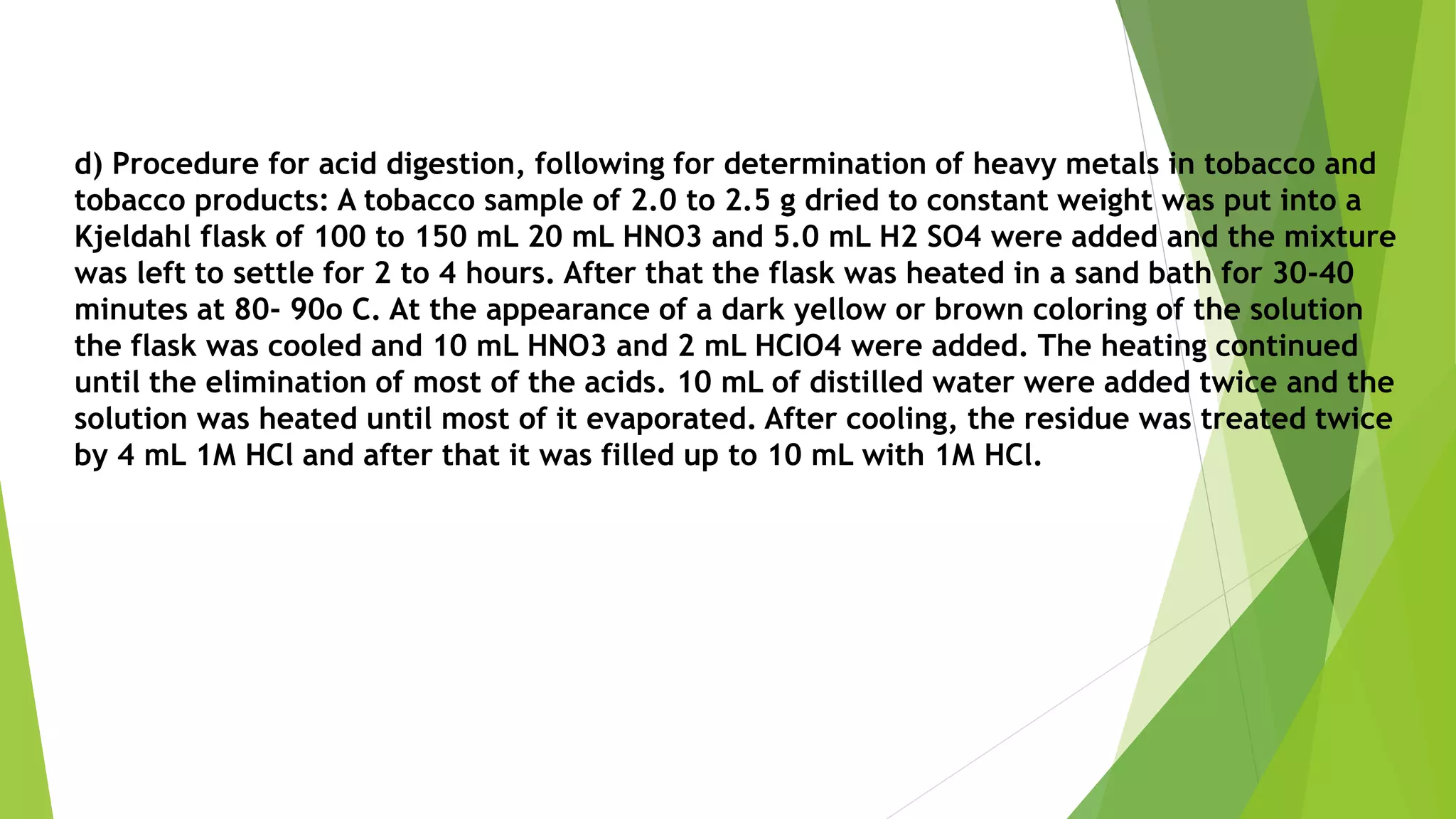 Different methods of phosphorus determination in plants | PPTX