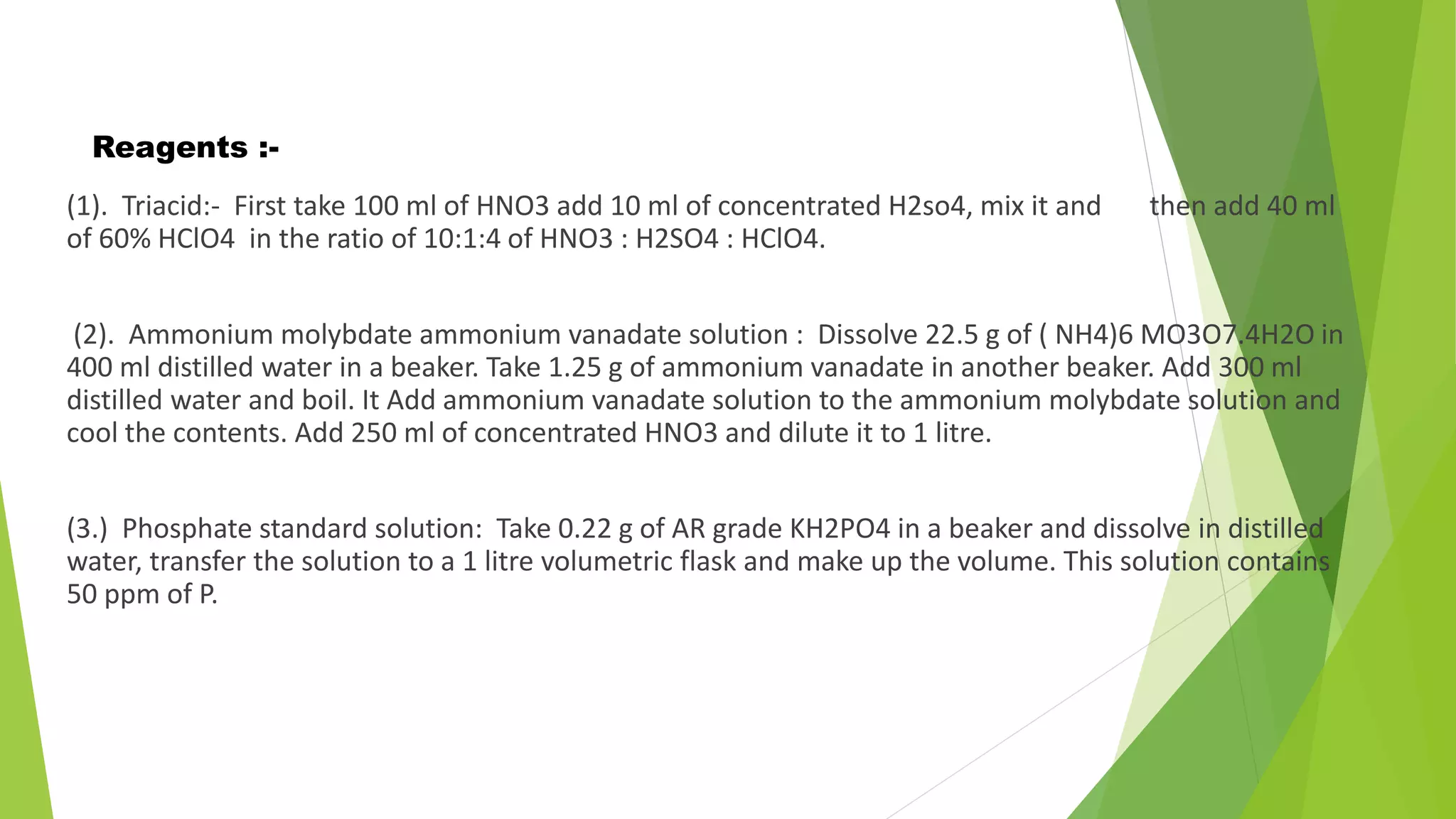 Different methods of phosphorus determination in plants | PPTX