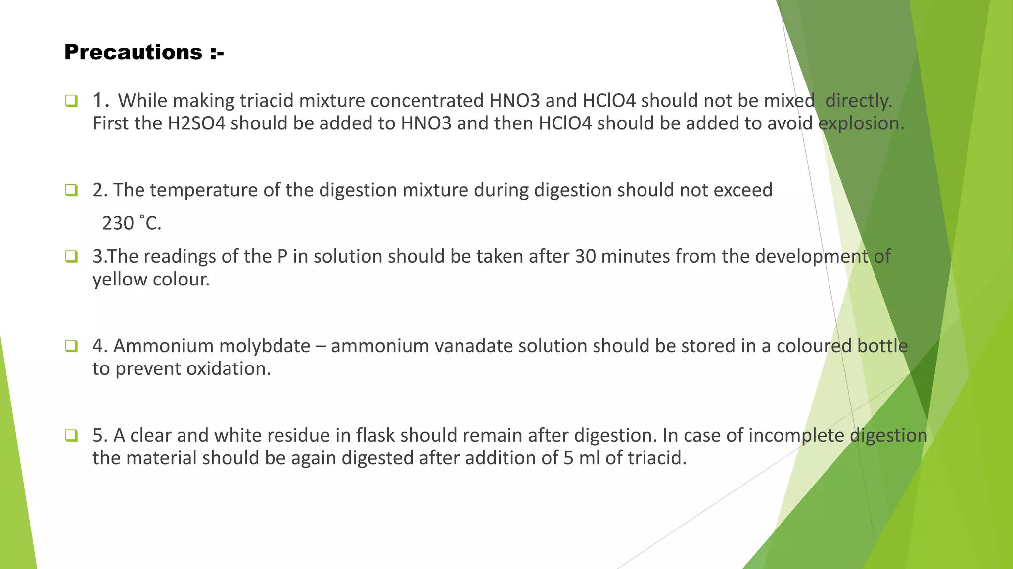 Different methods of phosphorus determination in plants | PPTX