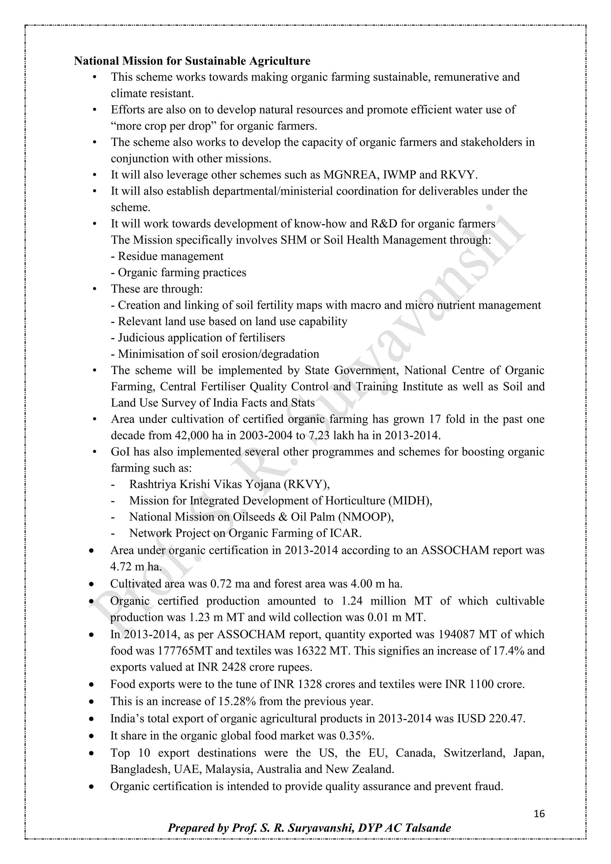 Principles of Organic Farming theory notes (AGRO-248) | PDF