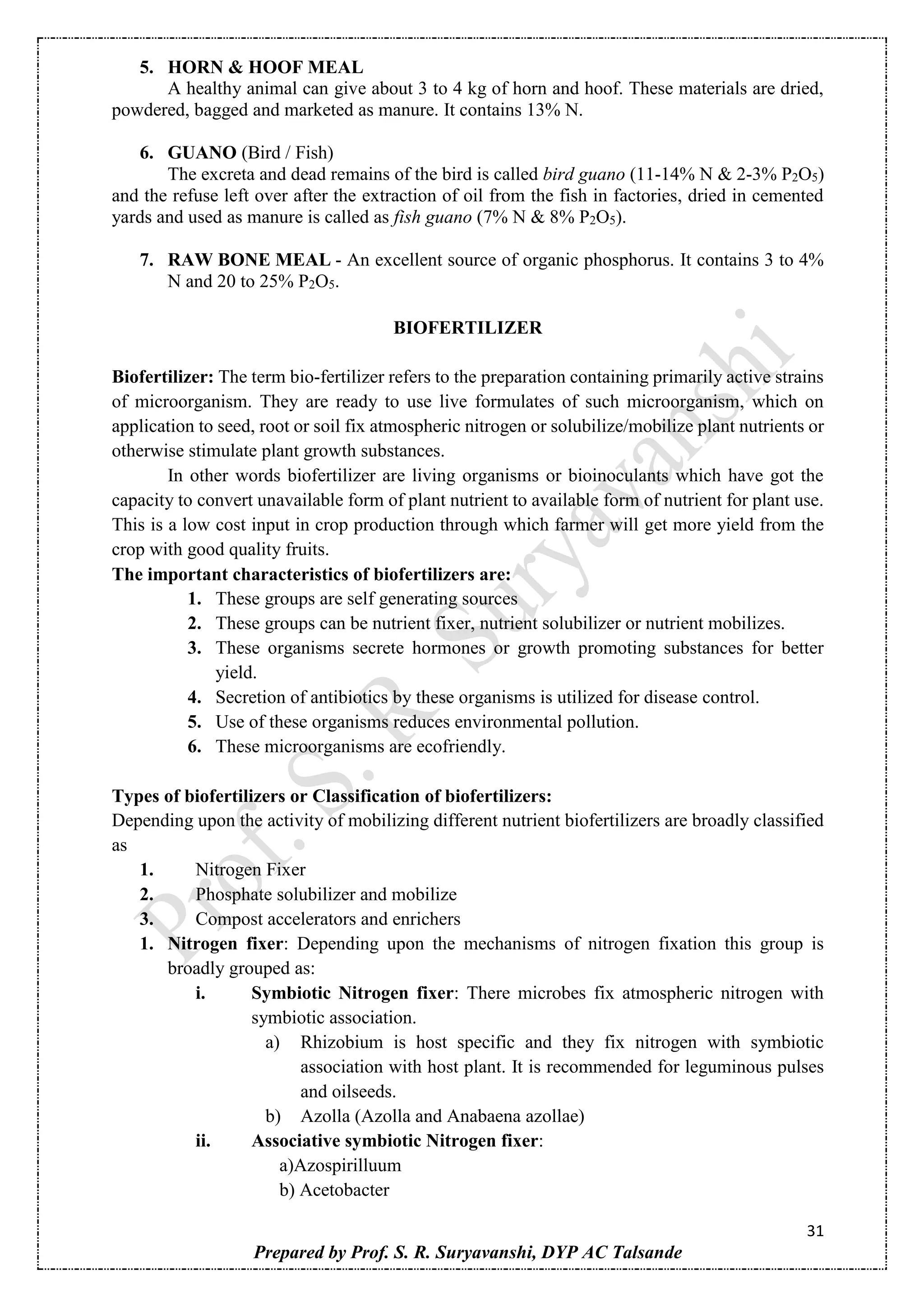 Principles of Organic Farming theory notes (AGRO-248) | PDF