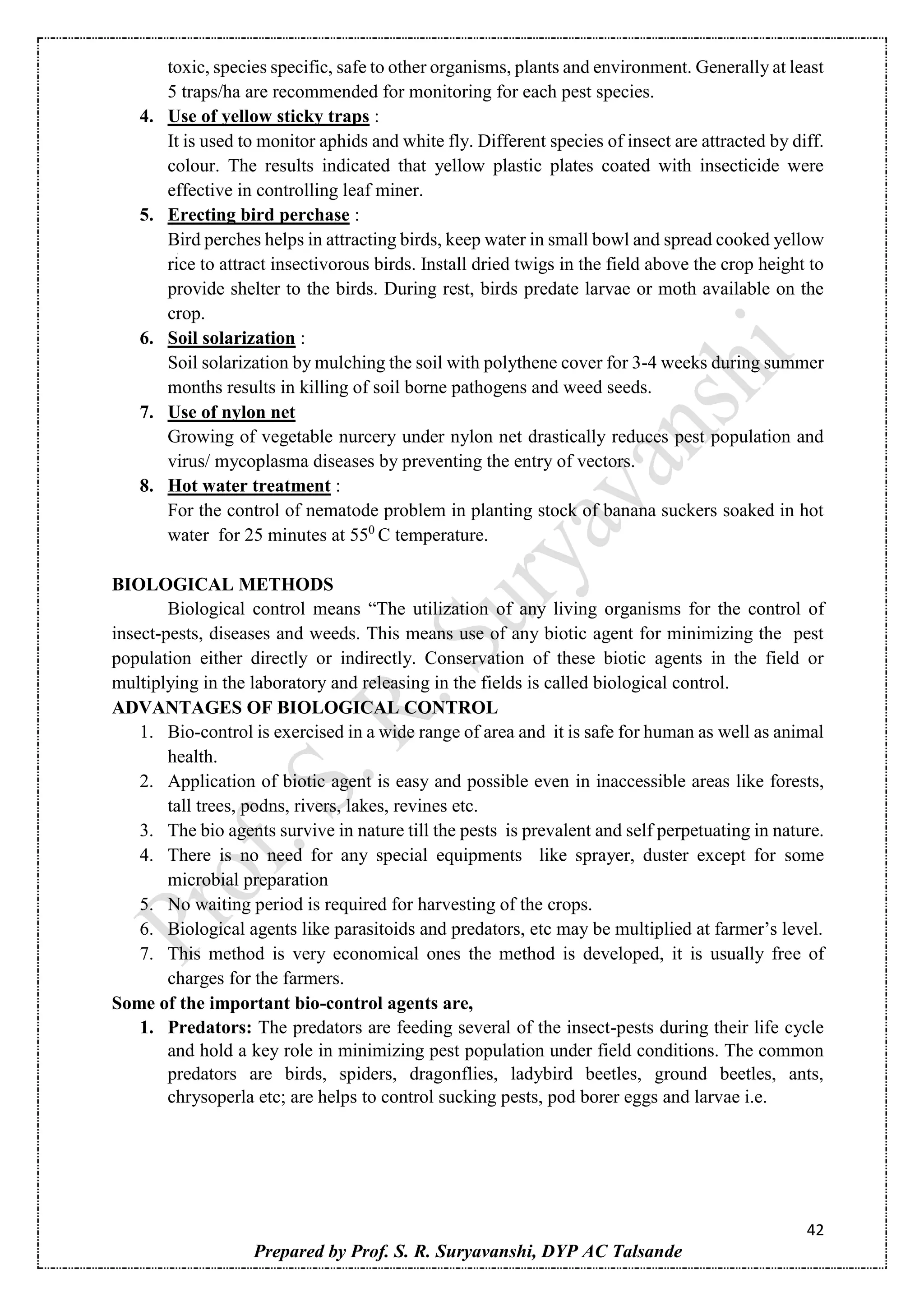 Principles of Organic Farming theory notes (AGRO-248) | PDF