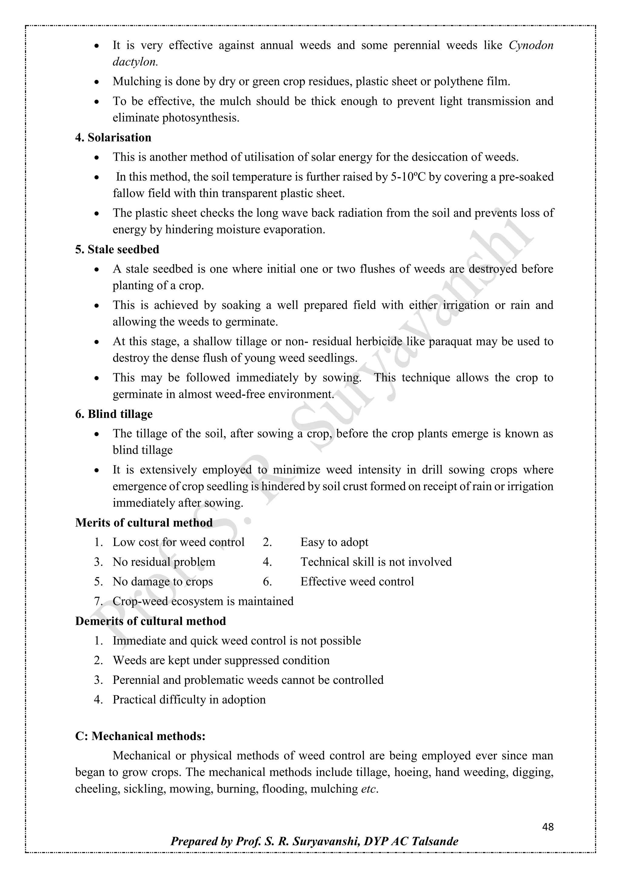 Principles of Organic Farming theory notes (AGRO-248) | PDF