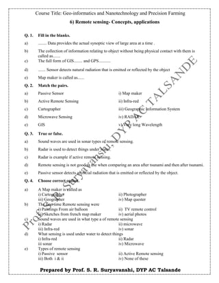 Objectives on Geoinformatics and Nanotechnology and Precision Farming | PDF