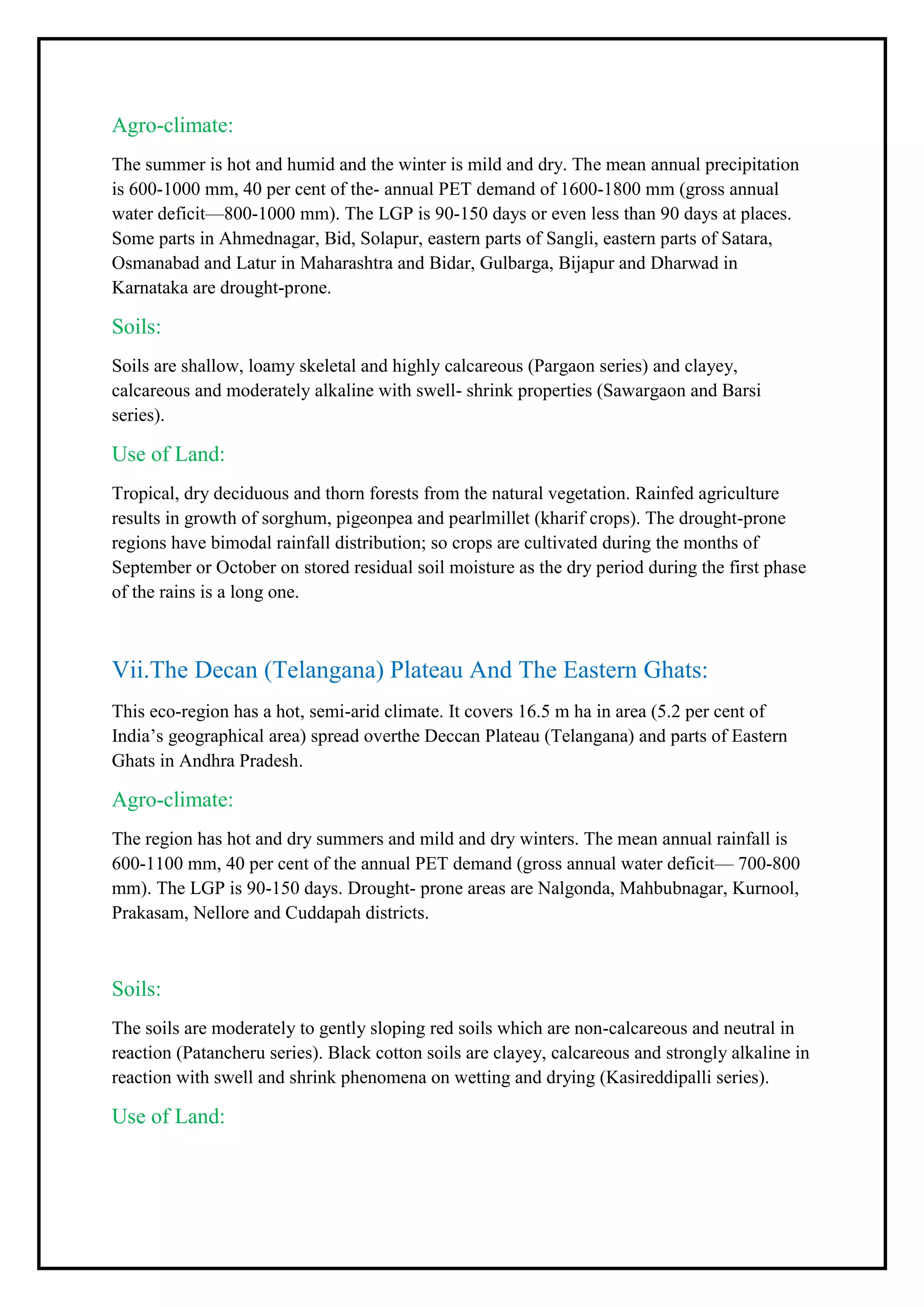 Agro-Ecological Regions of India | PDF