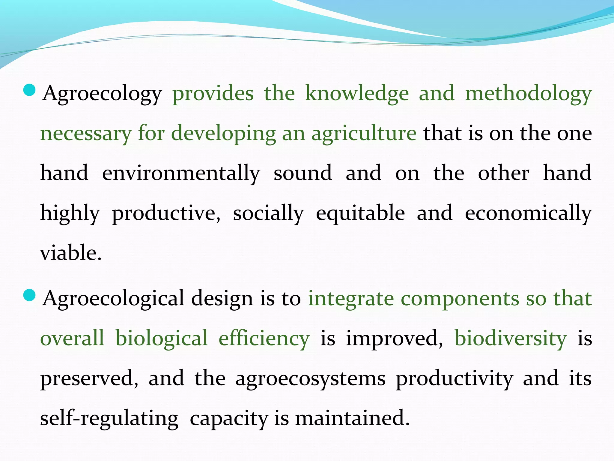 Agro ecology Concept | PPT