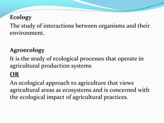 Agro ecology Concept | PPT