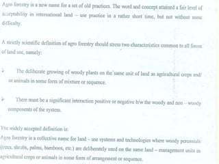 Agro forestry BY Muhammad Fahad Ansari 12IEEM14 | PPTX