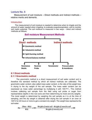 Kinds of water in soil and soil moisture constants | PDF